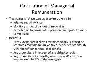 Managerial remuneration | PPTX