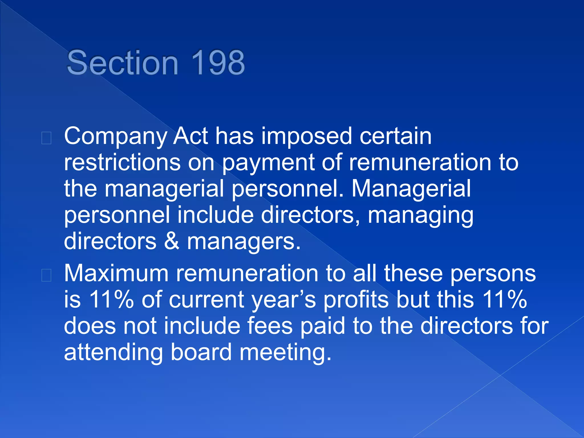 Managerial remuneration | PPTX