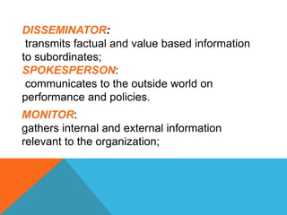 Managerial roles | PPTX