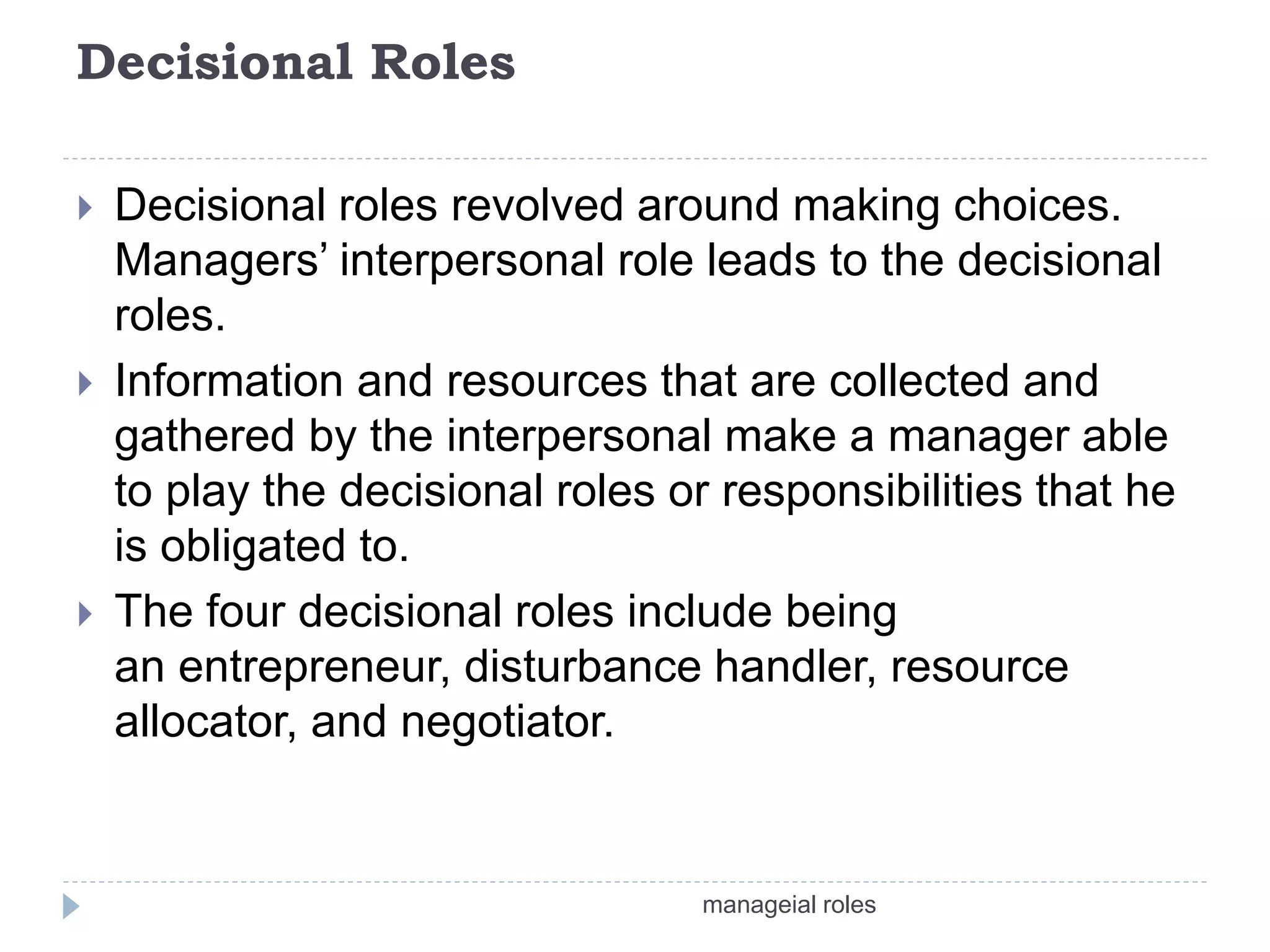 Managerial roles | PPTX