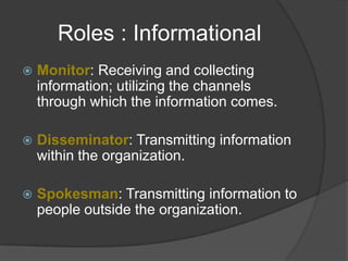 Managerial roles and skills and Management as Profession | PPTX