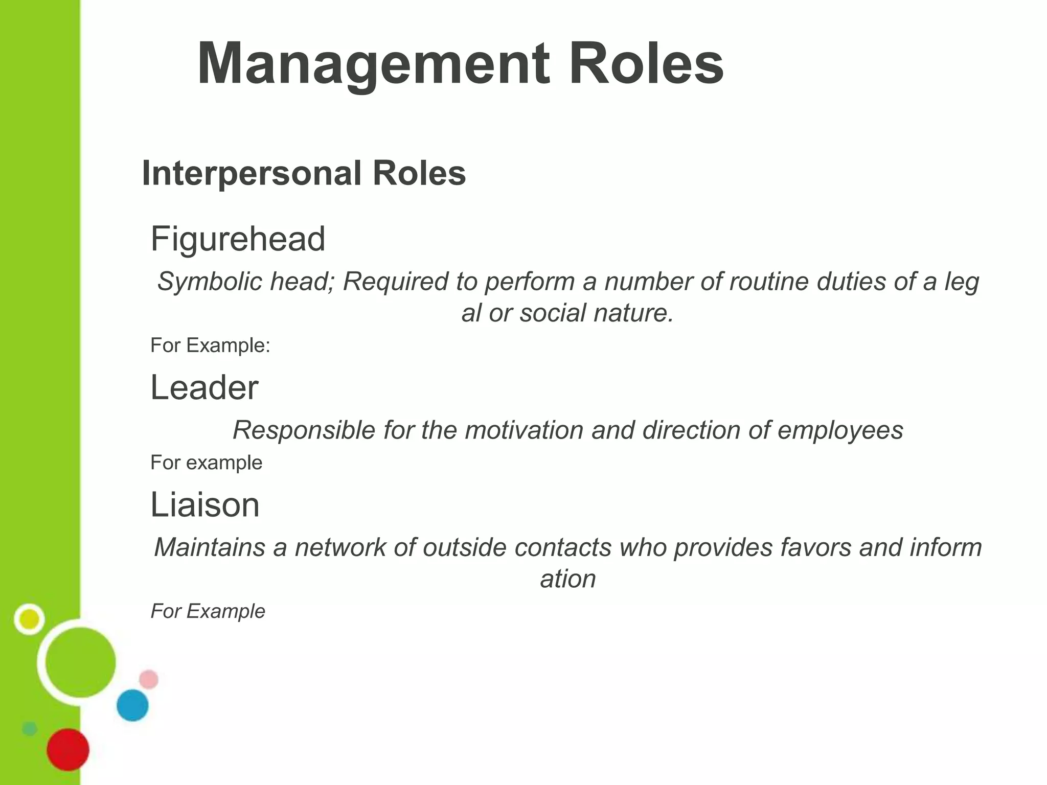 Managerial Roles in the Organization | Organization Behavior | | PPTX
