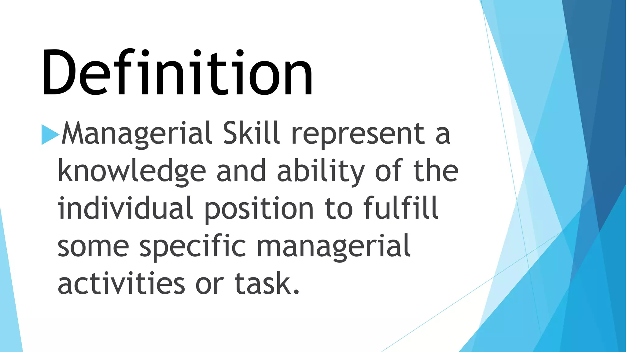 Managerial skills | PPTX