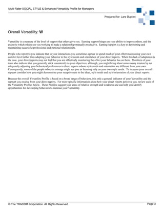 Managerial social style concepts course with multi rater profile | PDF