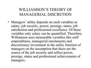 Managerialtheoriesoffirm 100202064158-phpapp01 | PPT