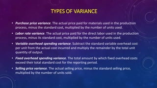 Managerial usefulness of variance analysis | PPTX