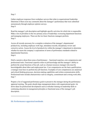 Manager performance appraisal | DOCX