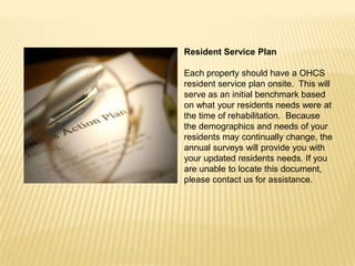 Manager presentation for resident services | PPT