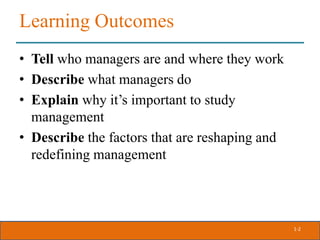 Managers and their levels and role and Management .ppt