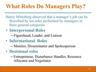 Managers and their levels and role and Management .ppt
