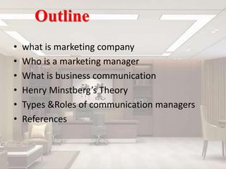 Managers communication role | PPT