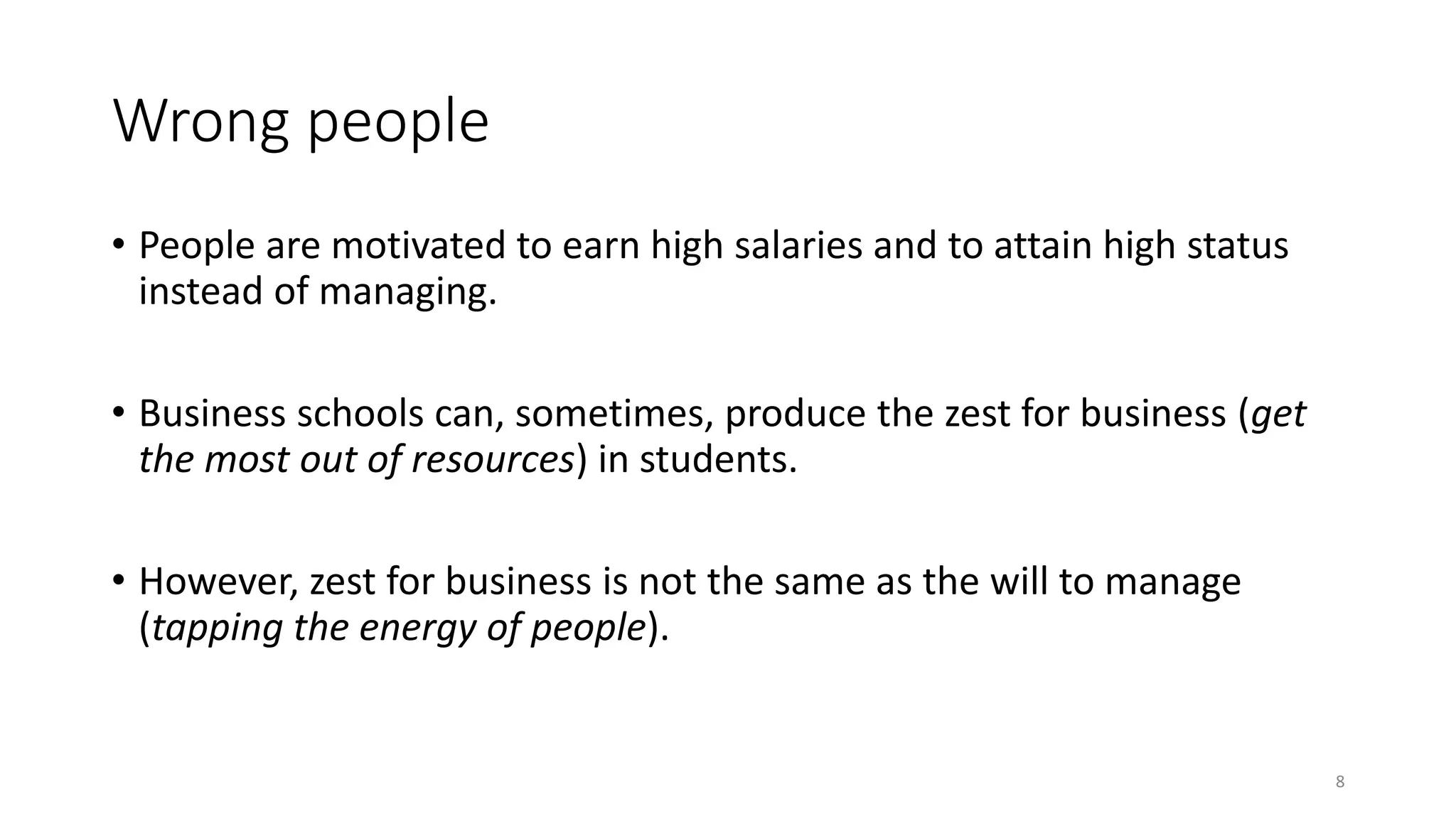 Managers not MBAs, Diverse roles, complex tasks, people-focused ...