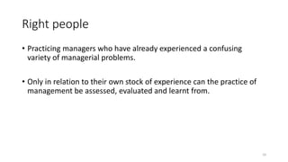 Managers not MBAs, Diverse roles, complex tasks, people-focused ...