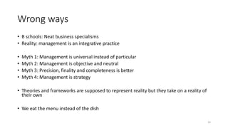 Managers not MBAs, Diverse roles, complex tasks, people-focused ...