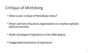 Managers not MBAs, Diverse roles, complex tasks, people-focused ...