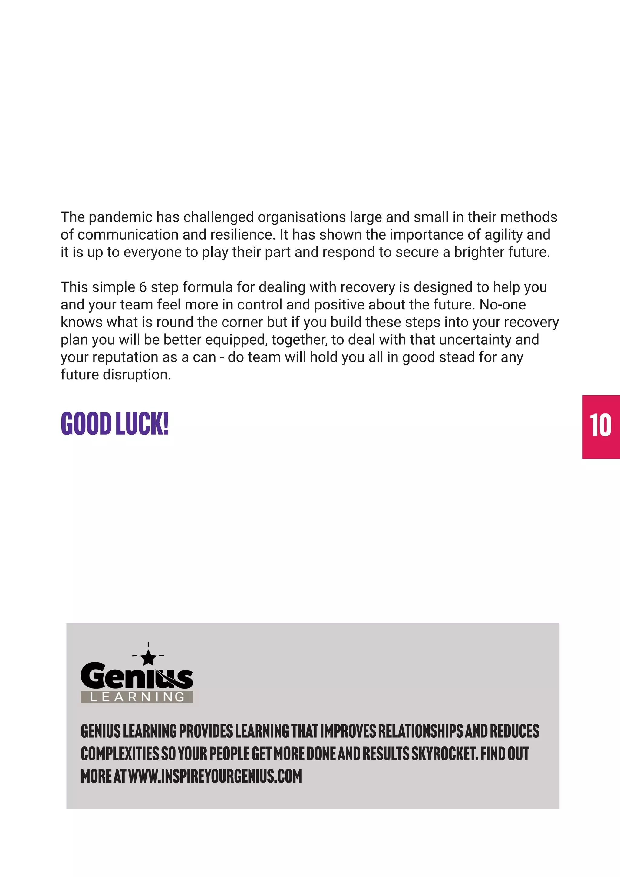 Managers simple guide to returning to work | PDF