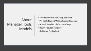 Manager Tools introduction | PPTX