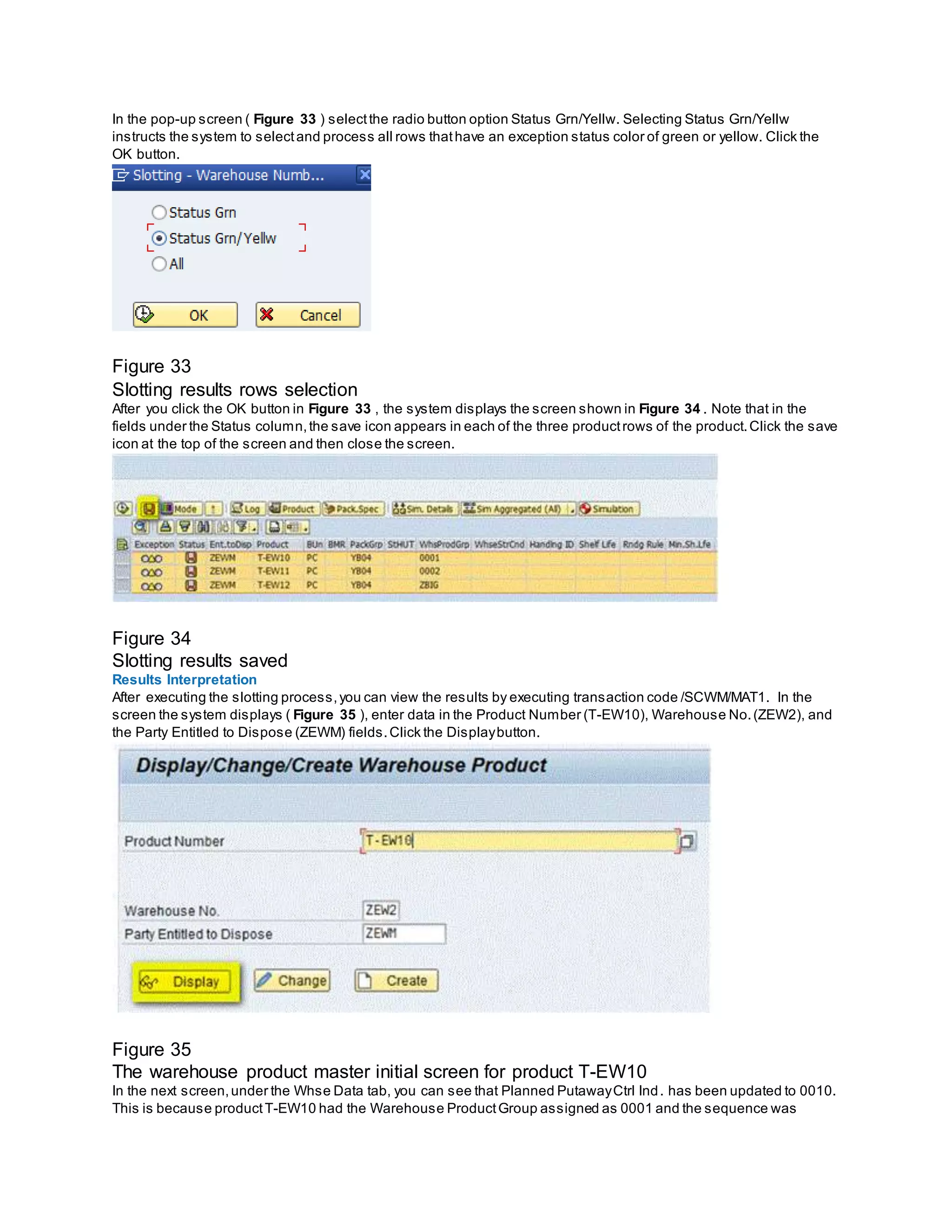 Manage the slotting process in sap ewm | DOCX