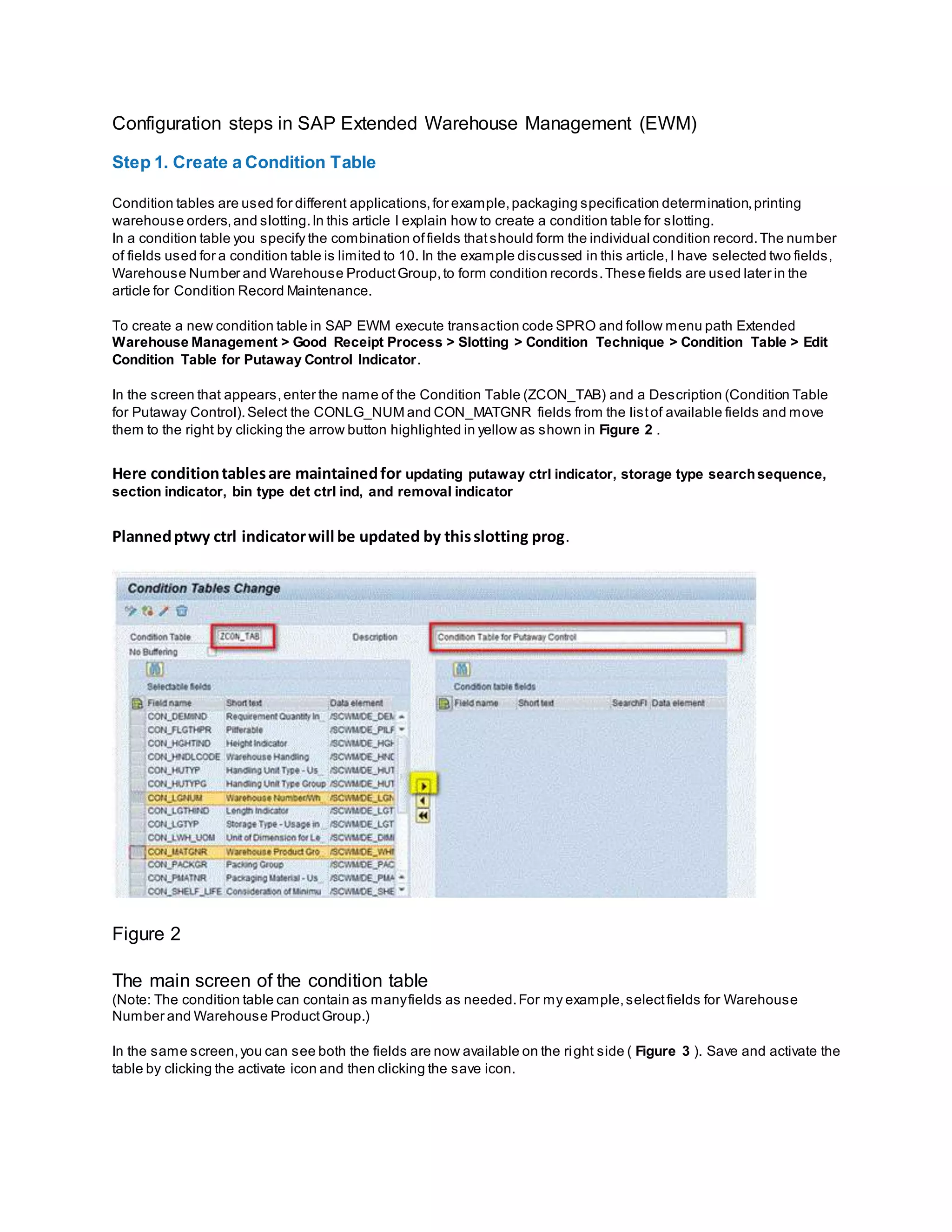 Manage the slotting process in sap ewm | DOCX