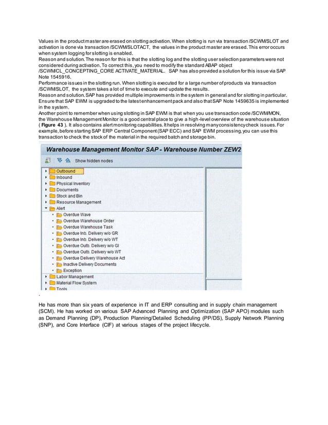 Manage the slotting process in sap ewm | DOCX