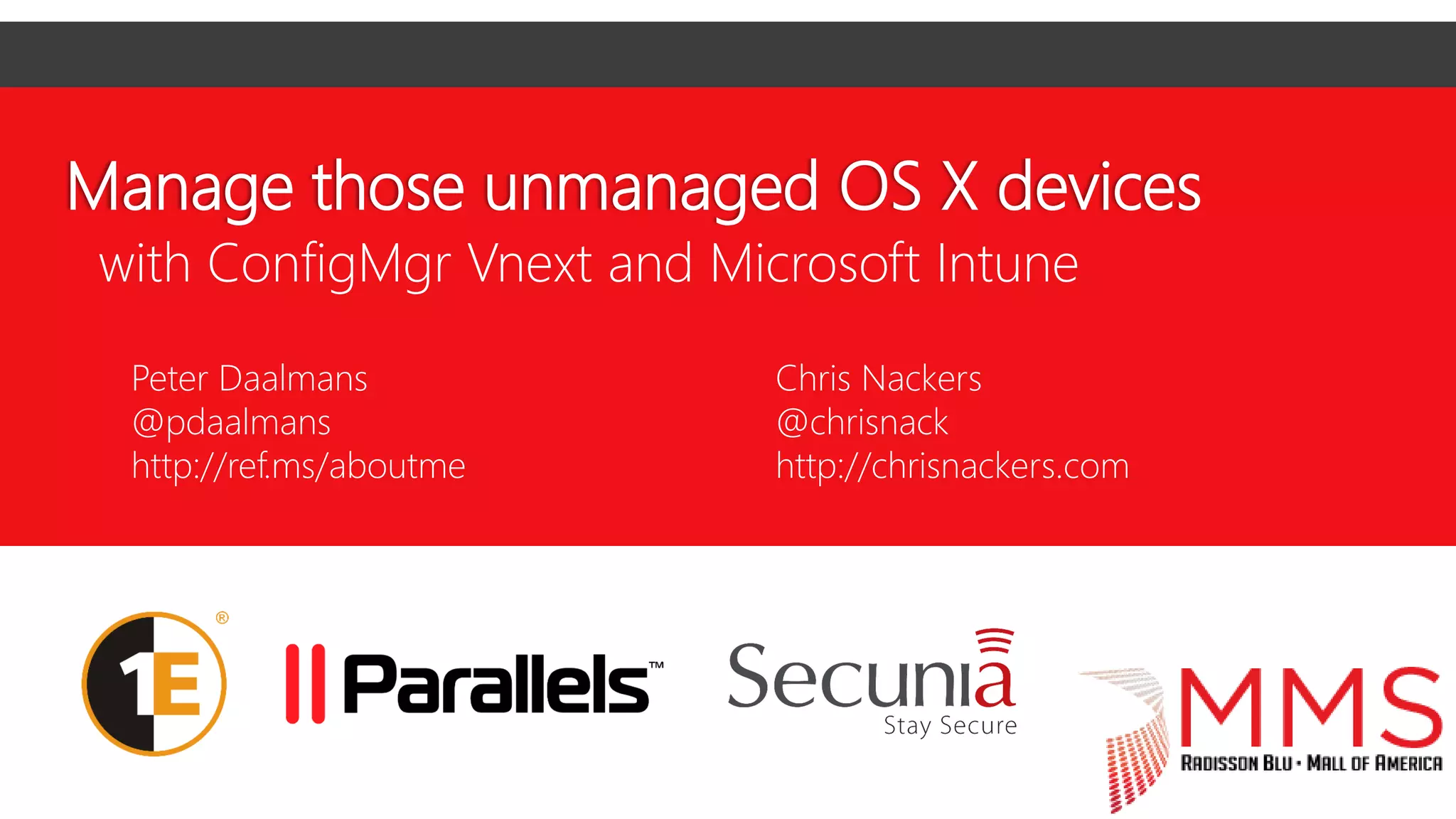 MMS 2015: Manage those mac os x devices with intune and vnext | PDF