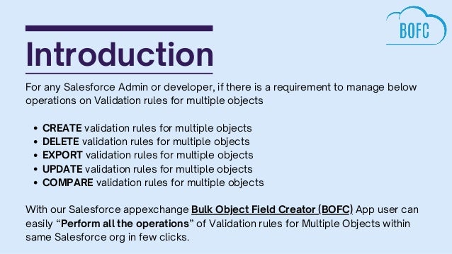 Manage Validation Rules for Multiple Objects in Salesforce | PPT