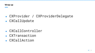 Manage your calls with CallKit | PPT