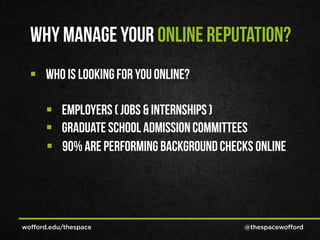 Manage Your Online Reputation - Interim Edition | PPT