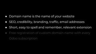 Manage your own Domain Name with Odoo | PPTX