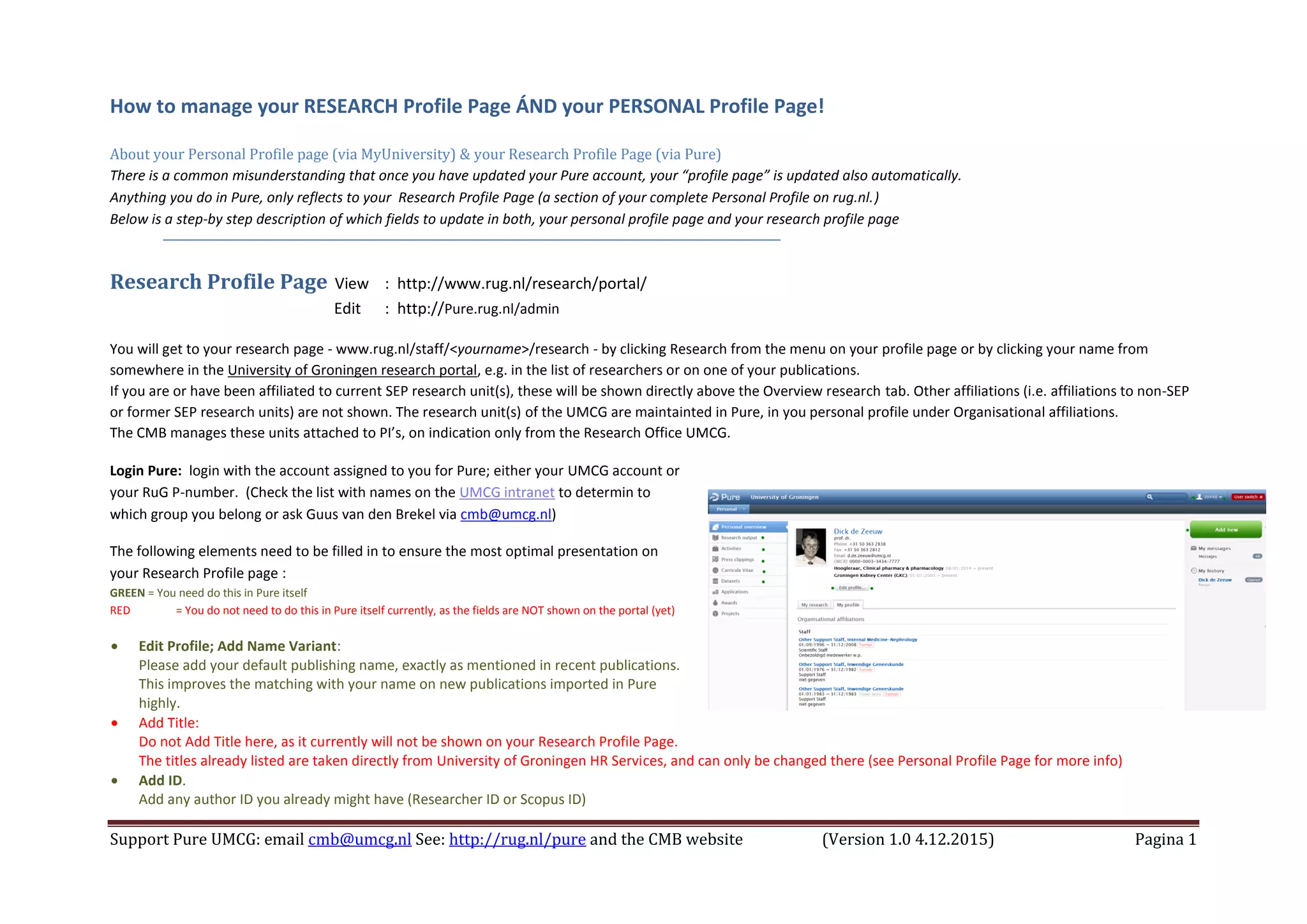 Manage your personal and research profile pages umcg versie2 http://www ...