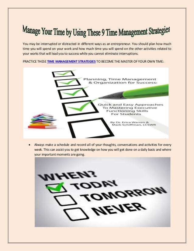 Manage your time by using these 9 time management strategies