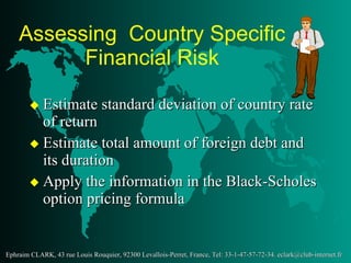 MANAGING RISK IN INTERNATIONAL BUSINESS | PPT