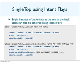 Managing Activity Backstack | PPT | Free Download