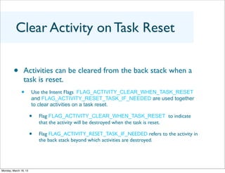 Managing Activity Backstack | PPT | Free Download