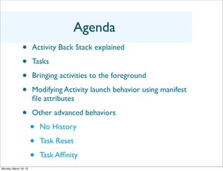 Managing Activity Backstack | PPT