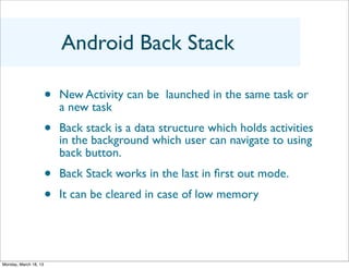 Managing Activity Backstack | PPT | Free Download