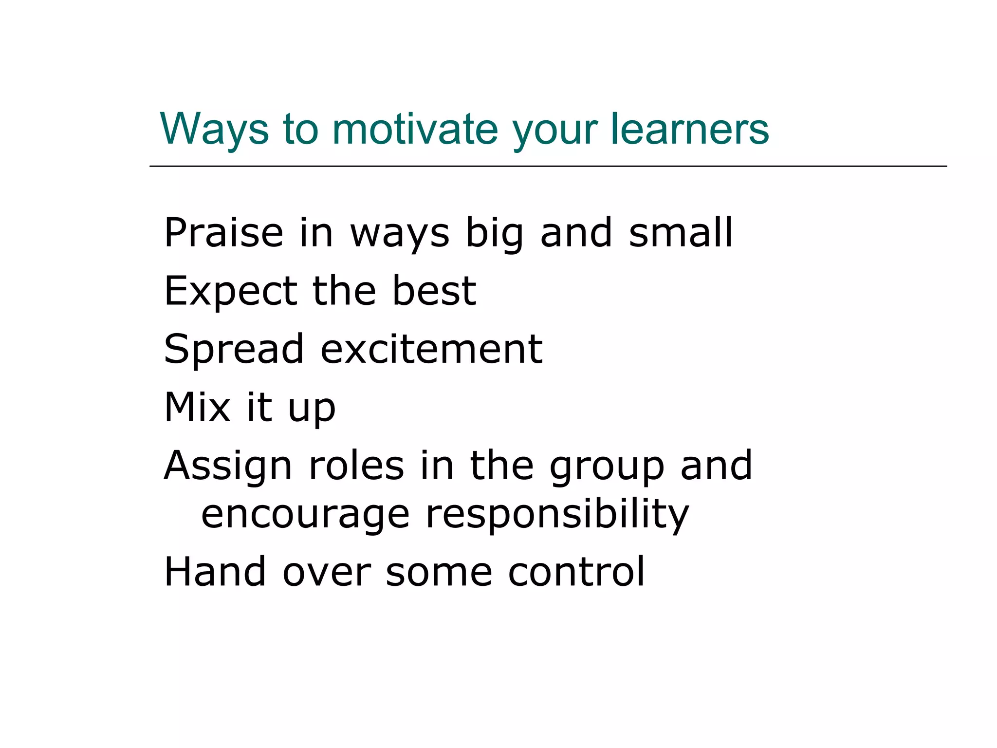 Motivating Students to Achieve | PPT | Parenting | Family and Relationships