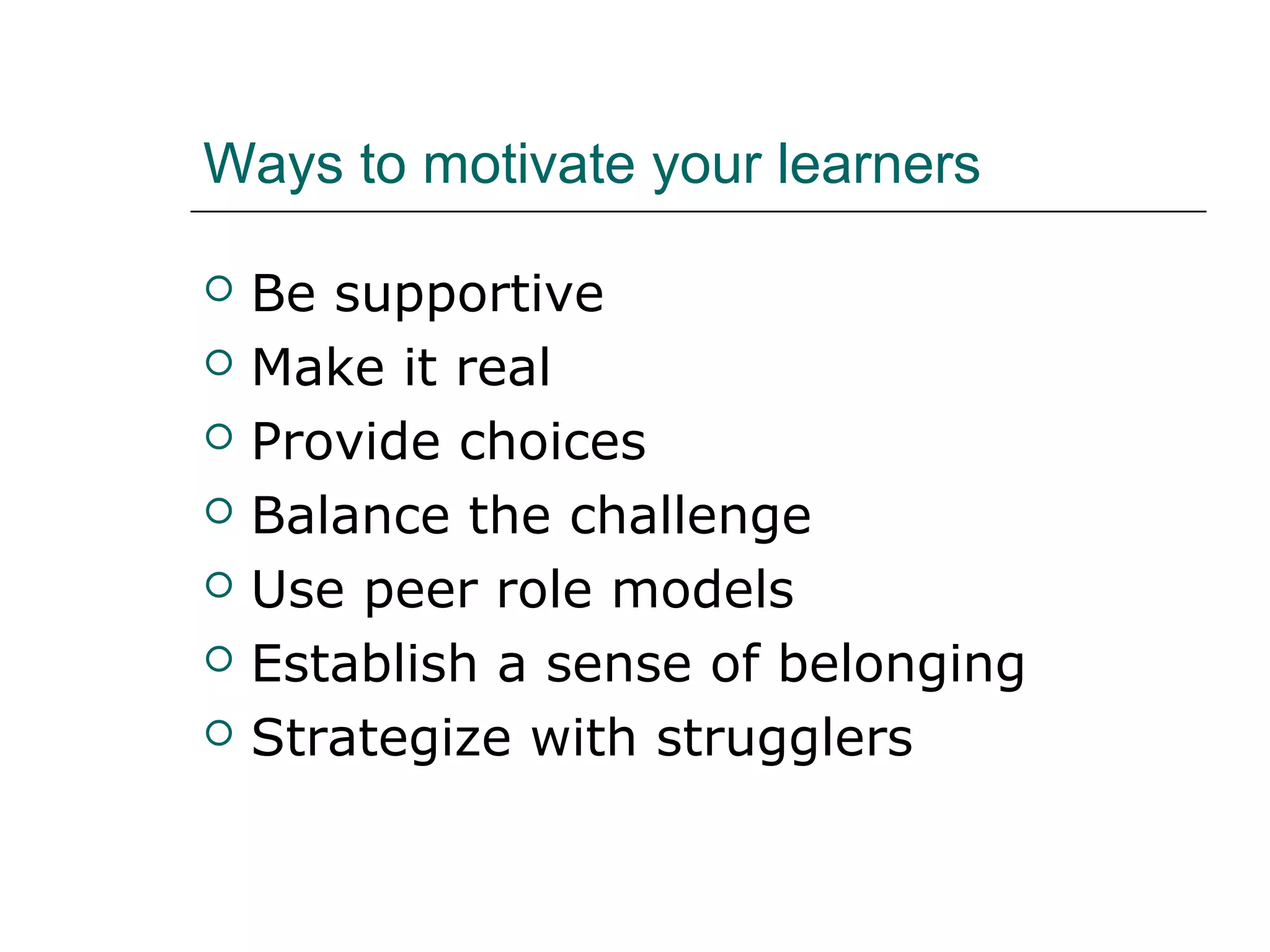 Motivating Students to Achieve | PPT | Parenting | Family and Relationships