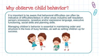 managing children's behavior at home, school and during classes | PPTX