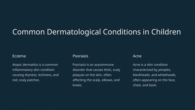 Managing Chronic Paediatric Conditions: Dermatology & Mental Health | PPT