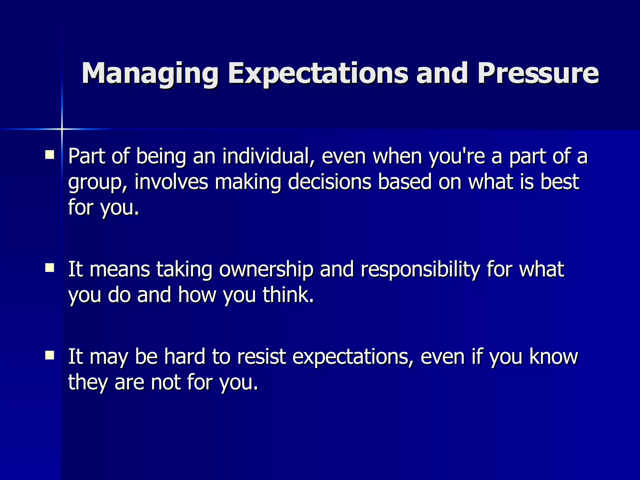 Managing Expectations | PPT