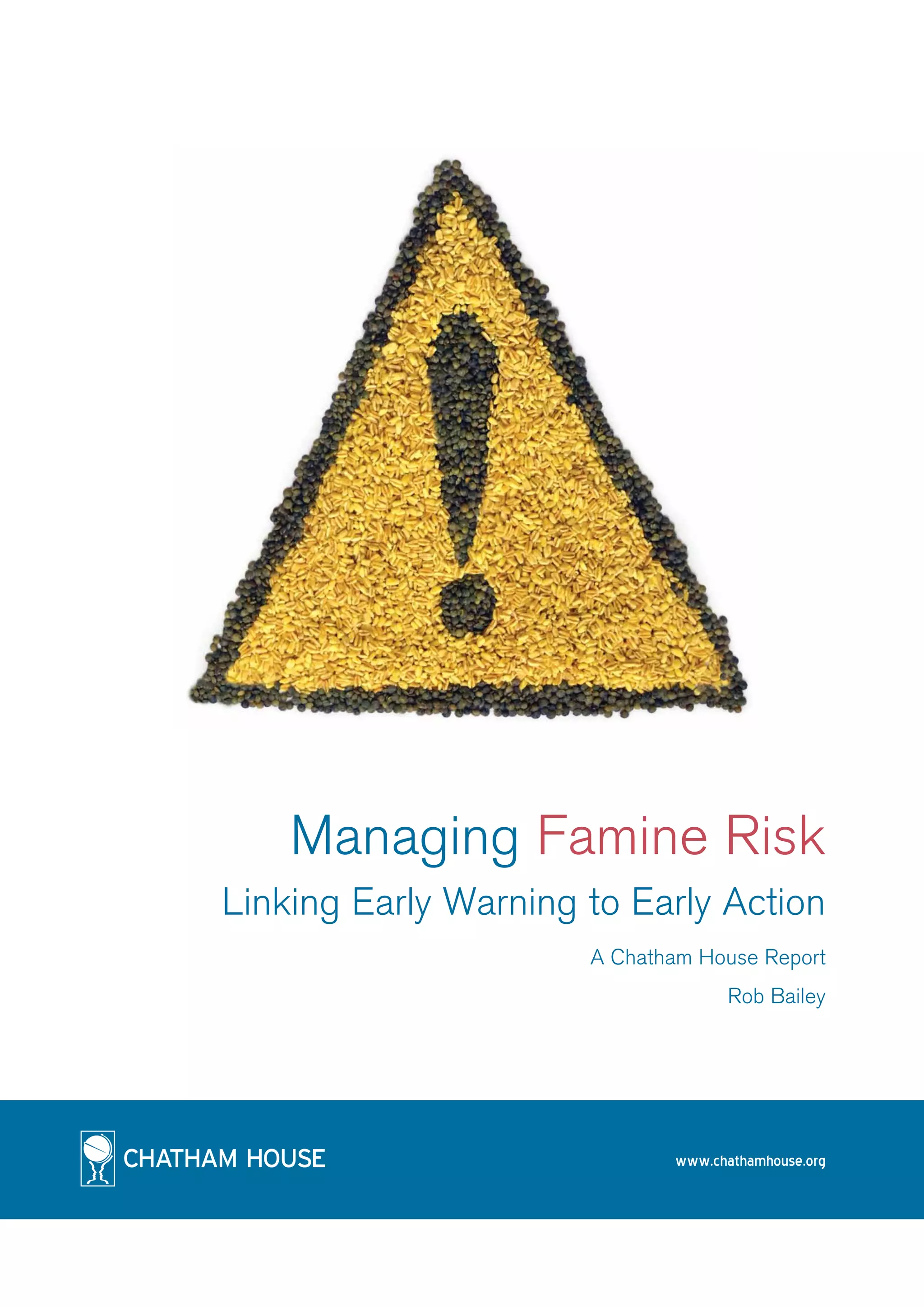 Managing Famine Risk: Linking Early Warning to Early Action | PDF