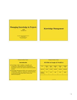 Managing knowledge-in-projects.ppt-read-only | PDF