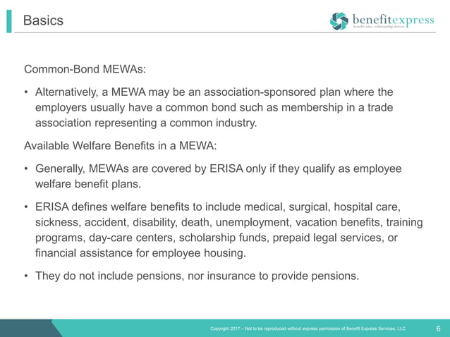 Puzzling Precedents: Piecing Together MEWAs | PPT