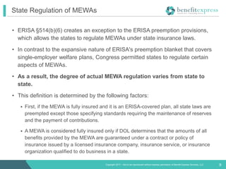 Puzzling Precedents: Piecing Together MEWAs | PPT