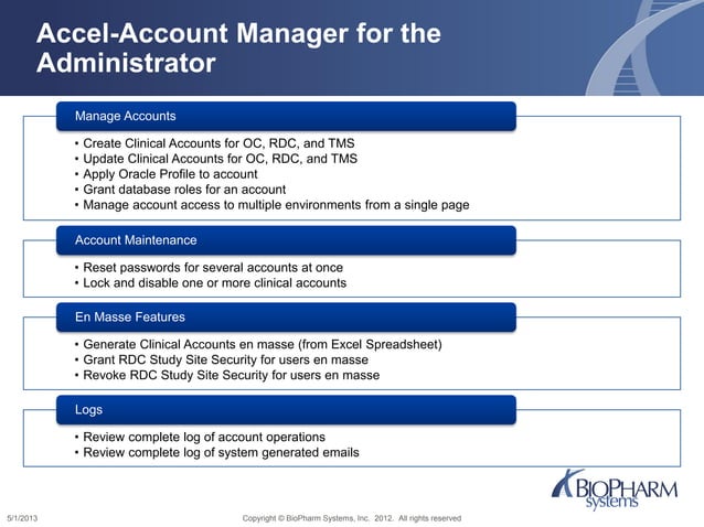 Managing Oracle Clinical, RDC, and TMS User Accounts with Ease | PDF