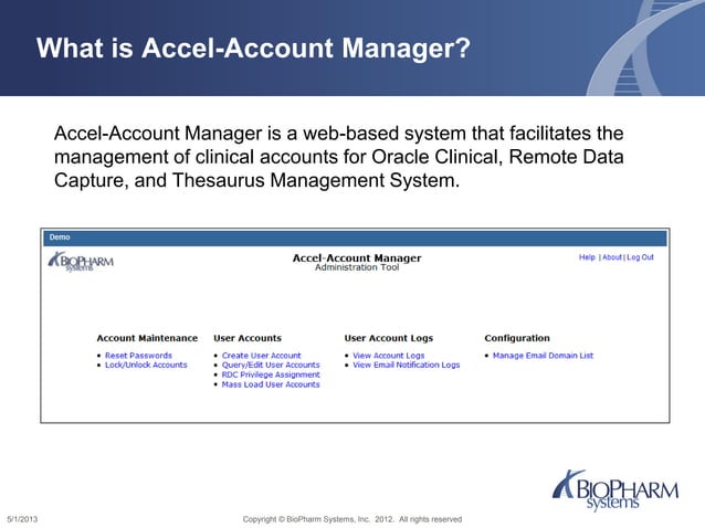 Managing Oracle Clinical, RDC, and TMS User Accounts with Ease | PDF