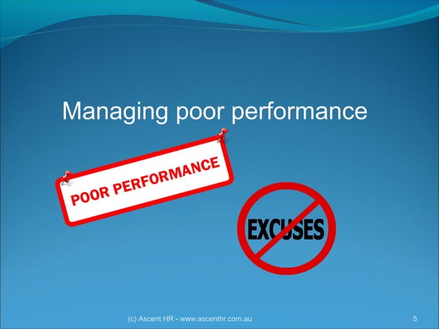 Managing Poor Performance by Ascent HR Management Consultants