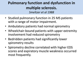 Managing Respiratory Symptoms in Advanced MS Rachael Moses | PDF