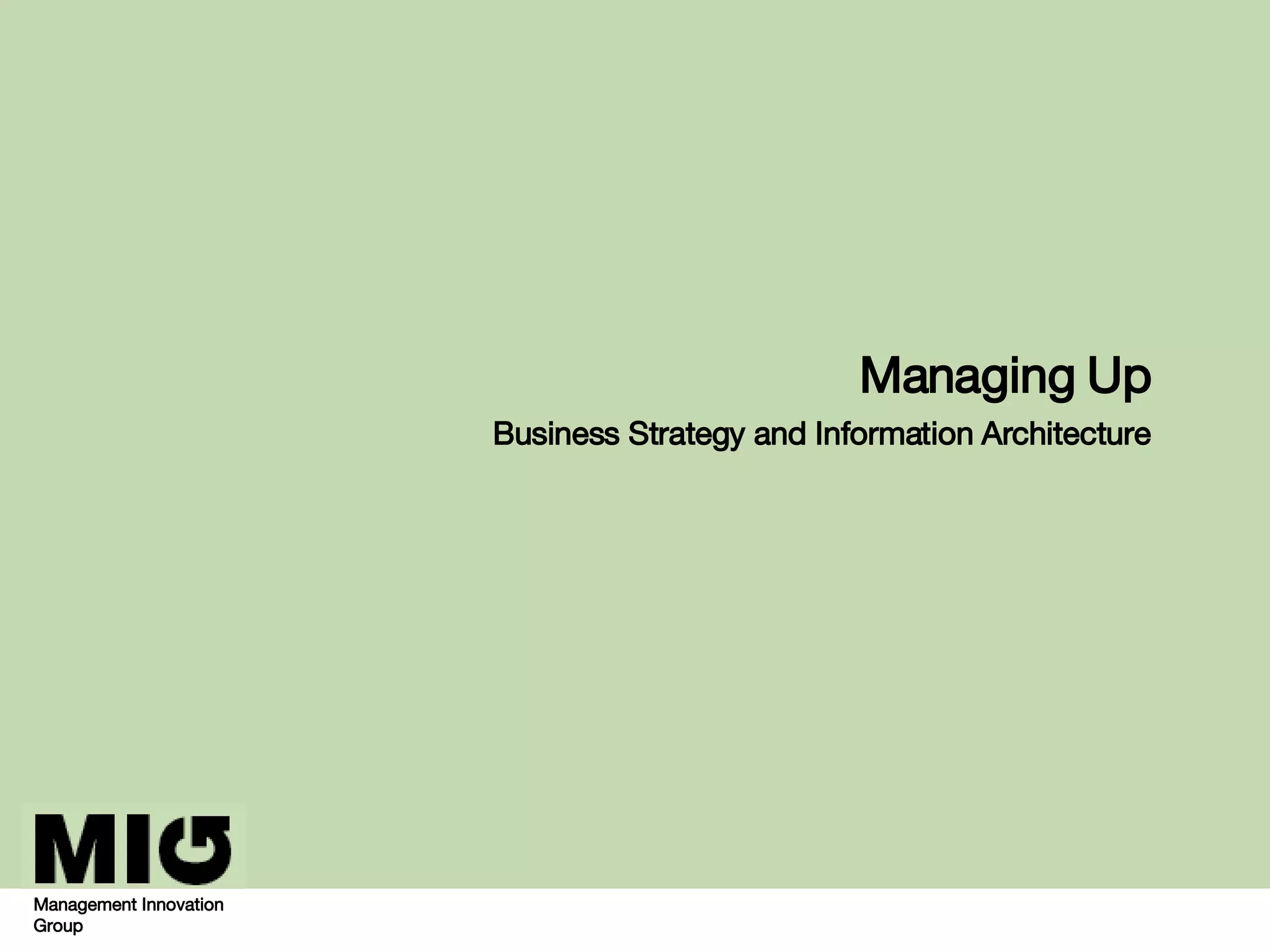 Managing Up | PPT